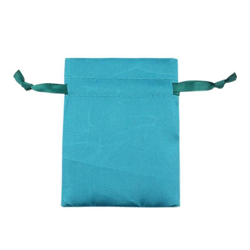 Jewelry Packing Cloth Satin Sky blue drawstring Velvet Pouch Size 8x10cm